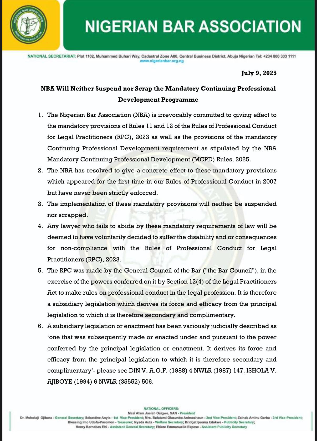 NBA Will Neither Suspend nor Scrap the Mandatory Continuing ...