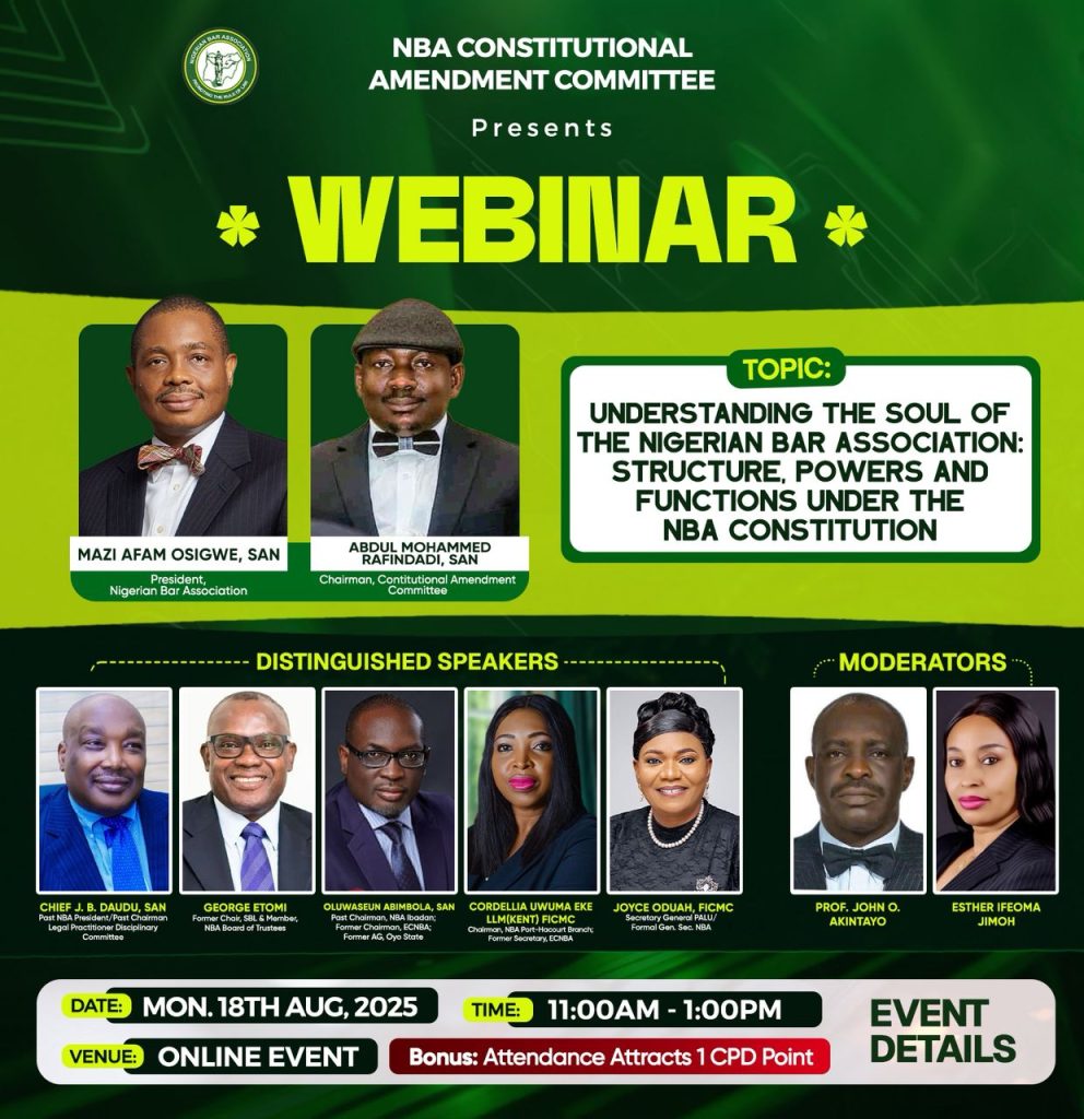 NBA 2025 Annual General Conference Preliminary Program Unveiled